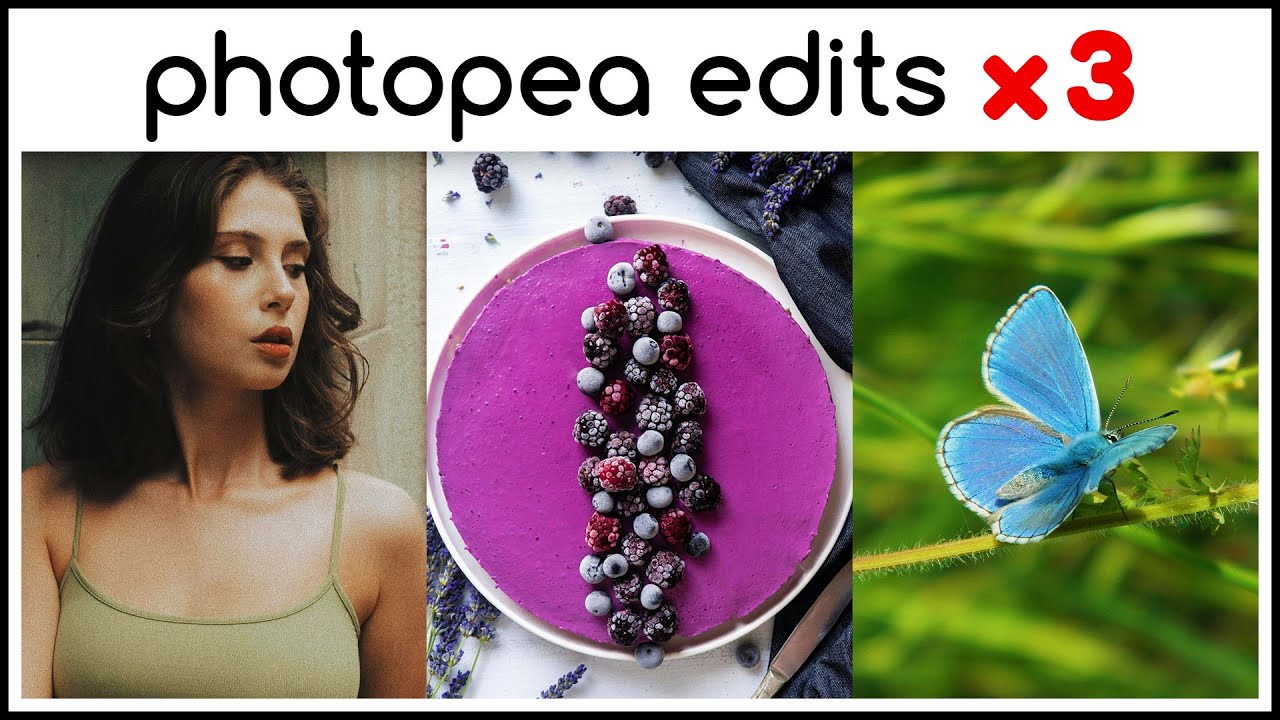 Photopea Editing Compilation (3 in 1 Tutorial video) - 6th Aug - YouTube