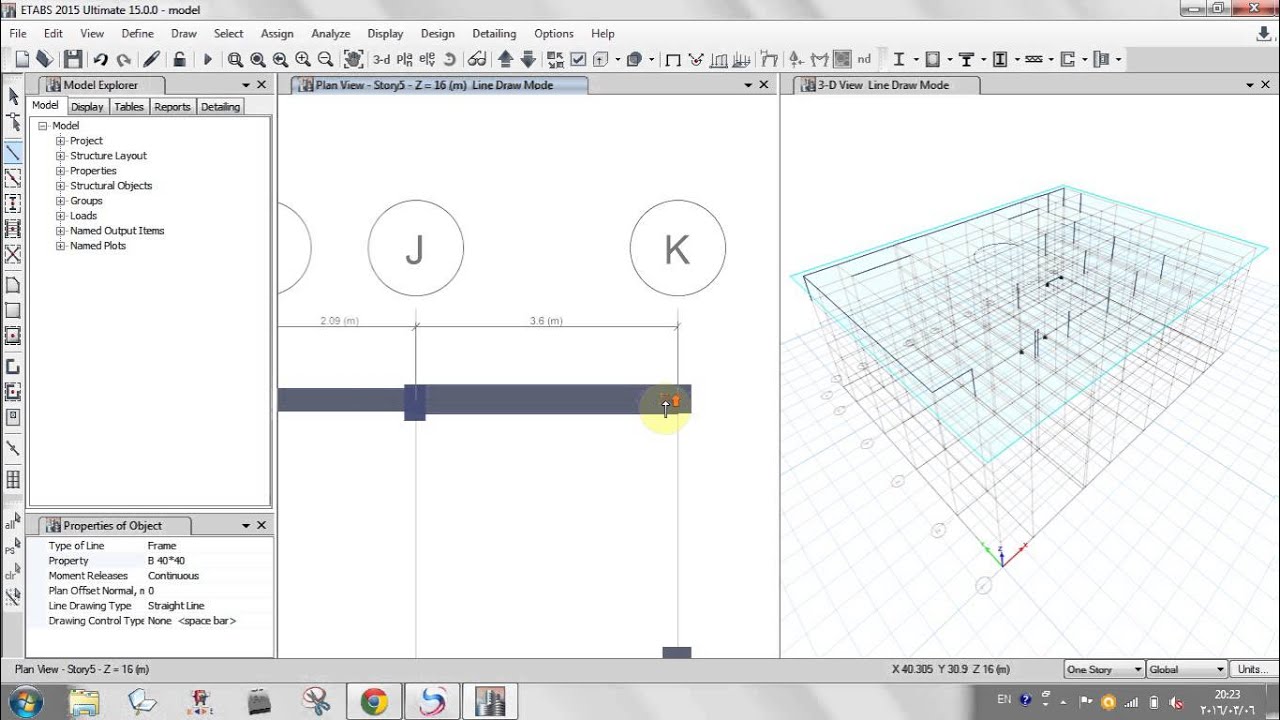 Draw sections to plan ETABS (lesson 4) - YouTube