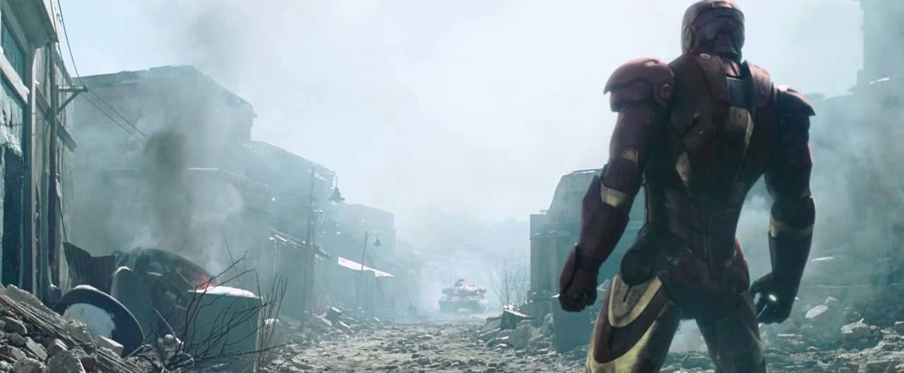Iron Man Walking Away From Explosion