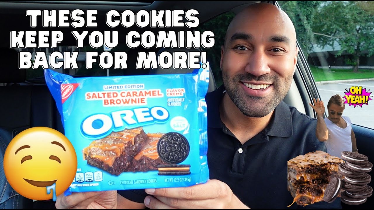 New Oreos Salted Caramel Brownie Review - The New Salt Bae - YouTube