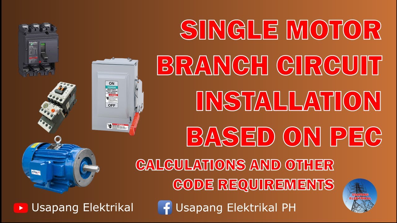 How to Design Single Motor Installation Calculations Based on PEC - YouTube