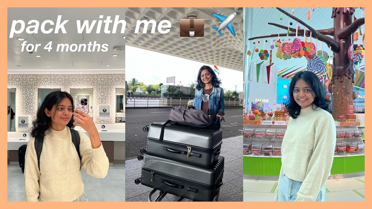 Pack with me for 4 months / Travel Vlogs / Pick Up Books - YouTube