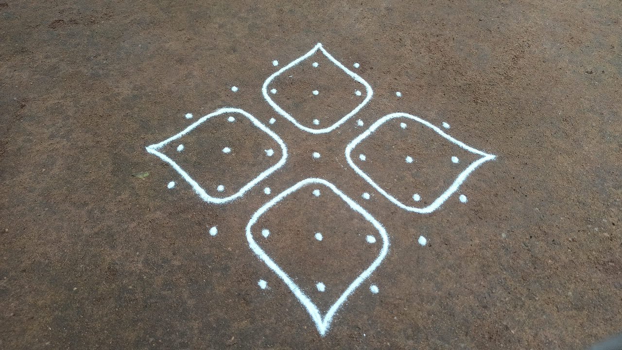 7 x 3 dots simple beginners kutti sikku kolam | easy beautiful kambi ...