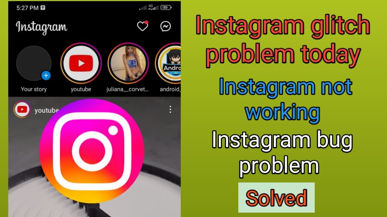 Fix Instagram glitch problem today | Instagram not working | Instagram bug problem - YouTube