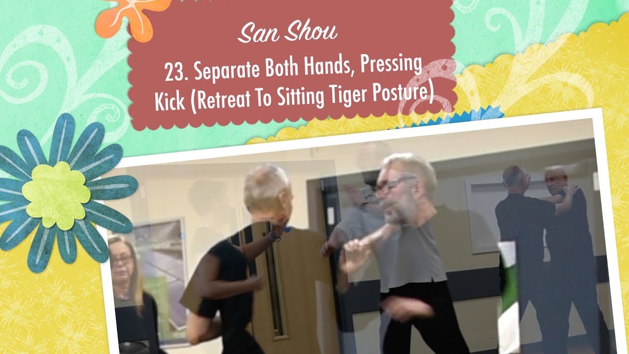 23. Separate Both Hands, Pressing Kick (Retreat To Sitting Tiger ...