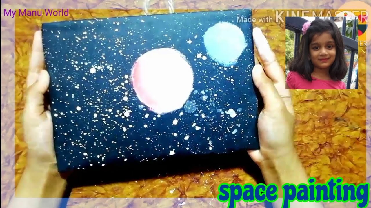 Easy simple space painting for Kids | Art & Craft DIY - YouTube