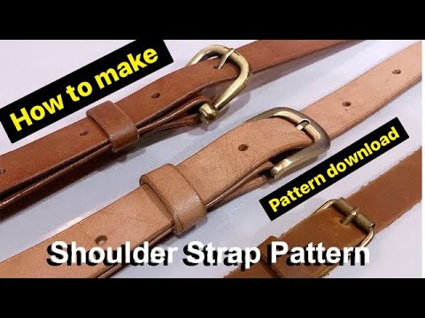 How to make a shoulder strap (EP42) leather template SML A4 pattern # ...