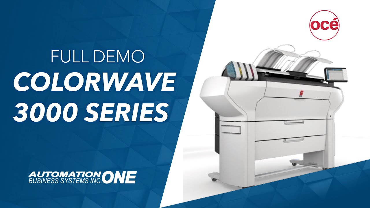 Full Demo of the Océ ColorWave 3000 Series Large Format Printer - YouTube