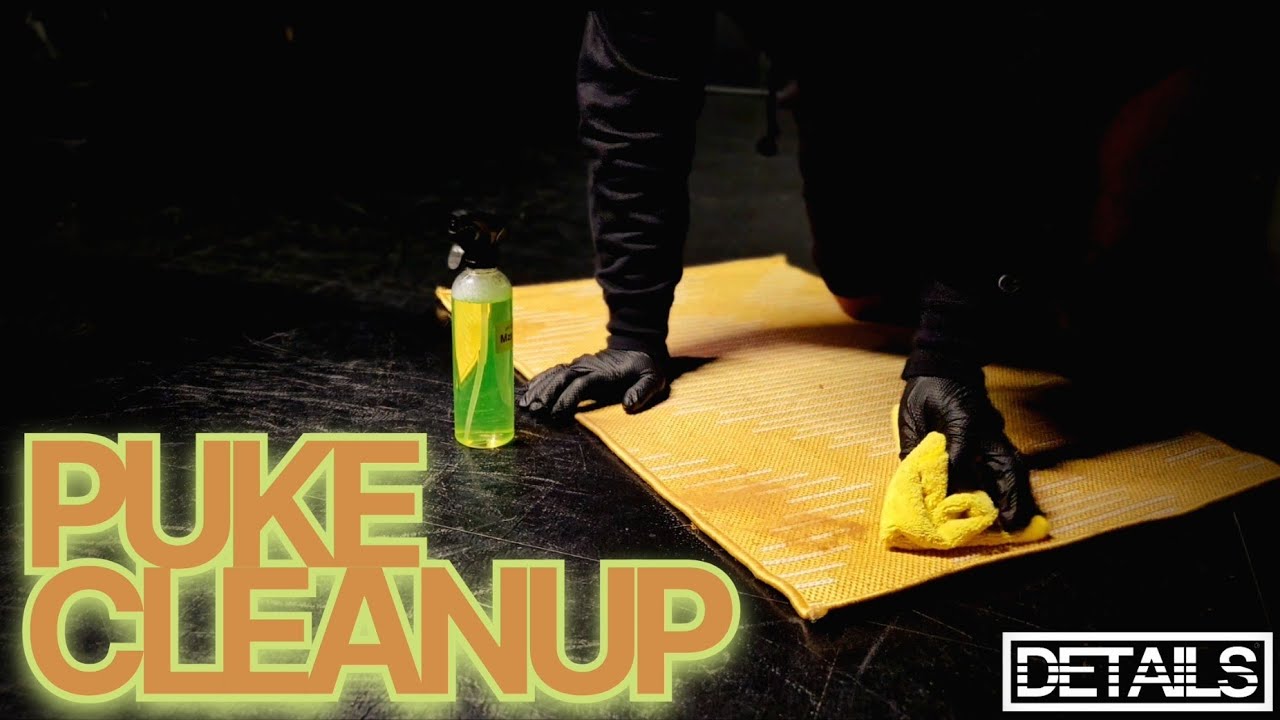 Vomit stain removal from rug in seconds - YouTube