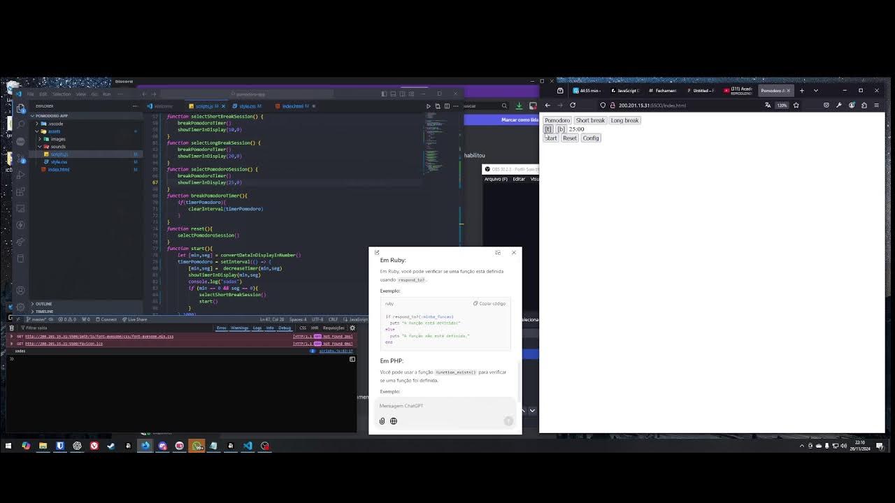 CRIANDO UM APP POMODORO - HTML,CSS E JAVASCRIPT - YouTube