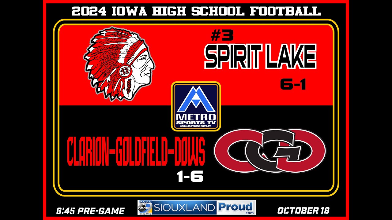SPIRIT LAKE VS CLARION-GOLDFIELD-DOWS - YouTube