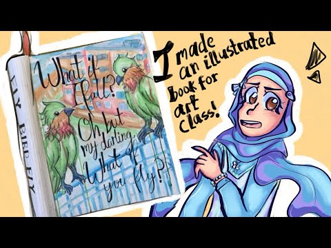 I made an illustrated book for art class! (GCSE art) - YouTube