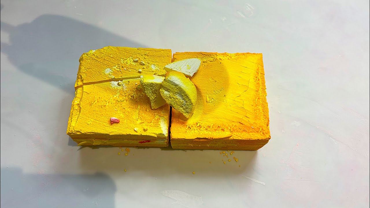 Day 3 citric acid blocks | crunchy | crispy | flakey | asmrgymchalk ...