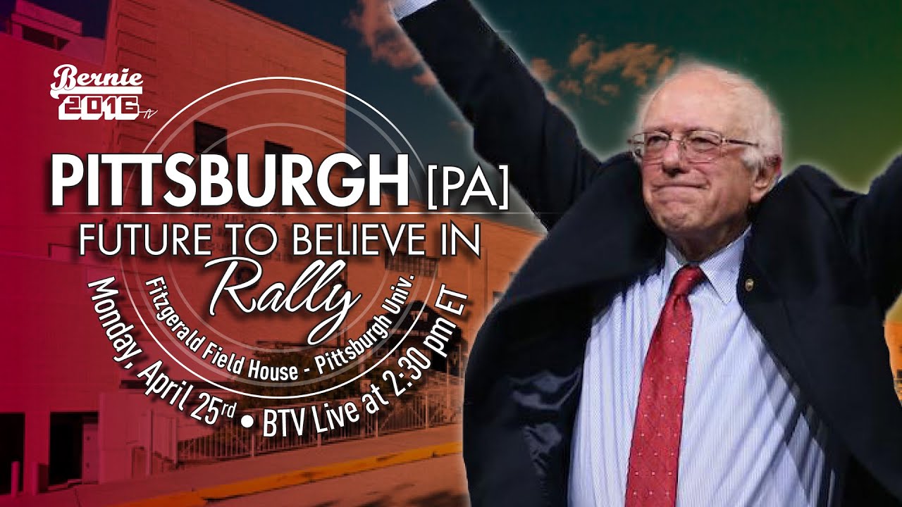 Bernie Sanders LIVE from Fitzgerald Field House at the University of ...