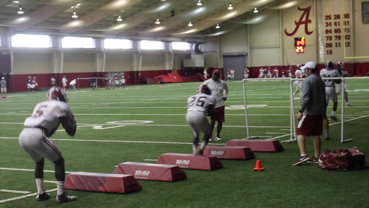 Alabama running backs practice for Texas A&M - YouTube