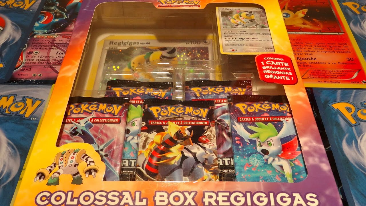 Ouverture d'un Coffret Pokémon Regigigas Colossal Box ! Des SUPERBES ...
