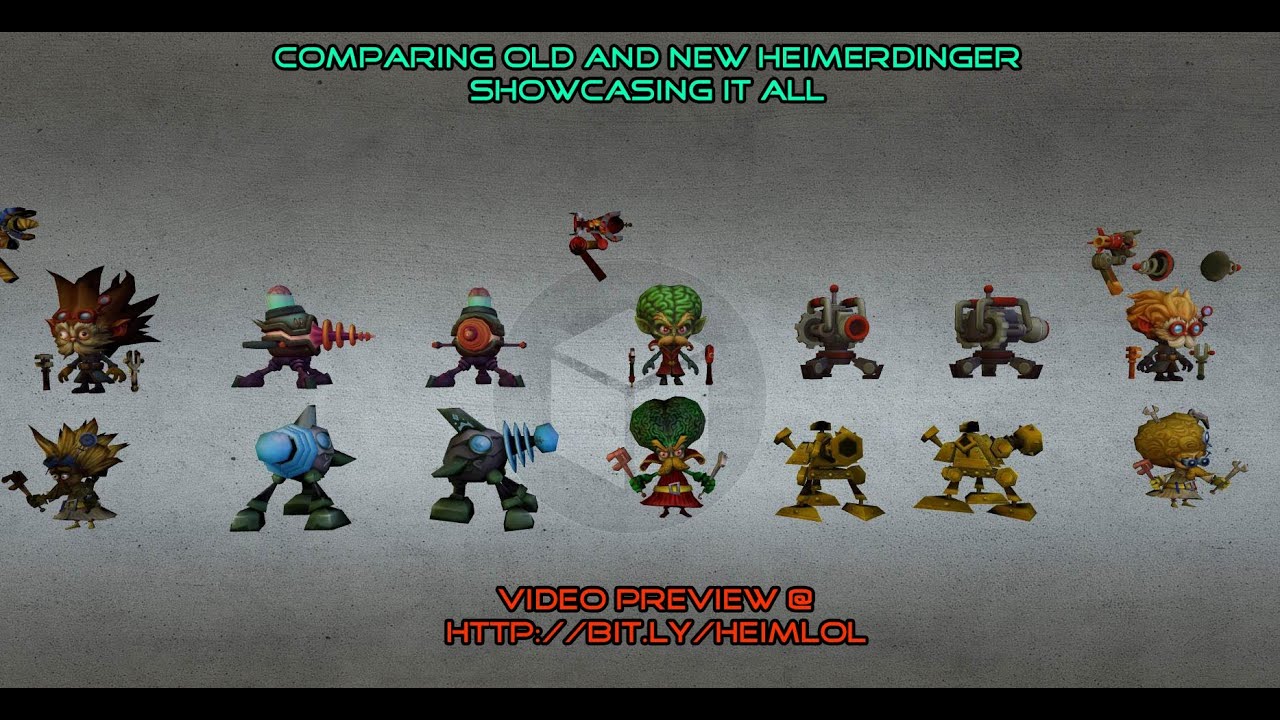 Comparing Old and New VU Heimerdinger - League of Legends - YouTube