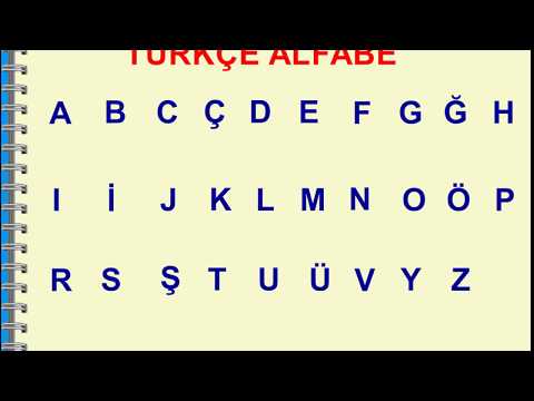 Turkish Lesson 1 - Turkish Alphabet - Türkçe Alfabe