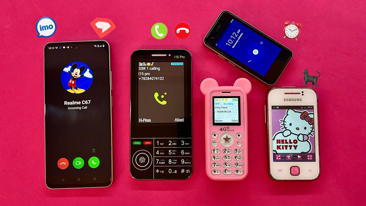 Outgoing Call from i15pro on Hello Kitty phone & Samsung Young Incoming ...