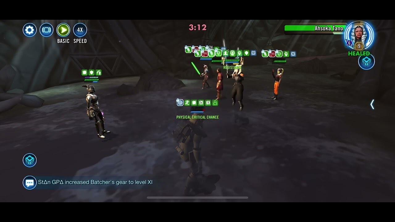 SWGOH TW - Magma Trooper DC vs GL Ahsoka / General Syndulla Omi ...