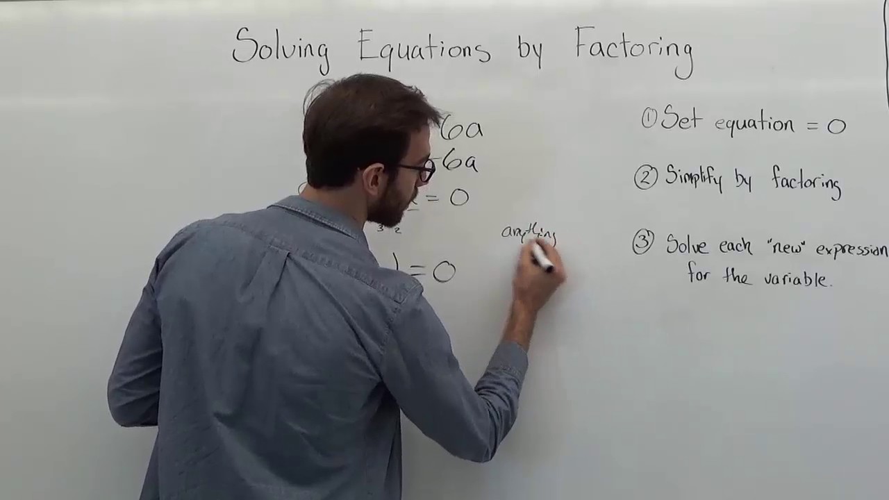 Elementary Algebra - Solving Equations by Factoring GCF Part II - YouTube