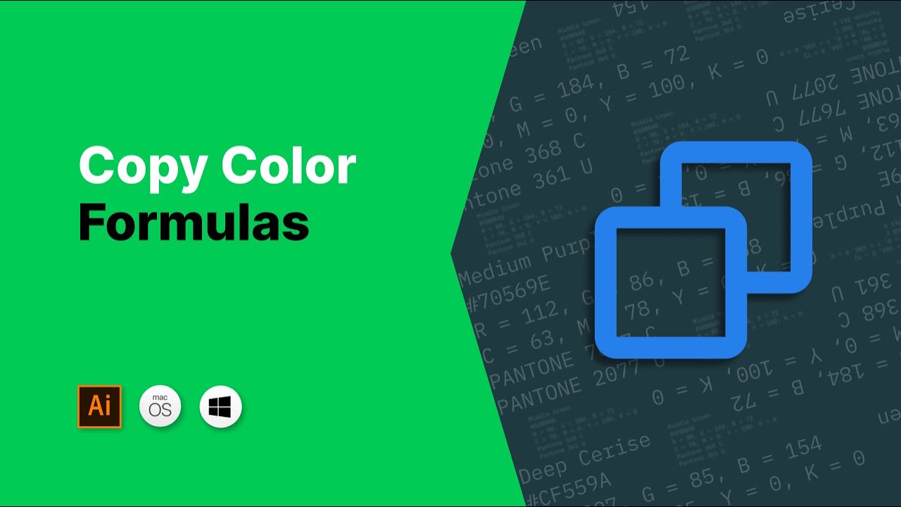Copy Color Formulas | Logo Package Swatch Feature - YouTube