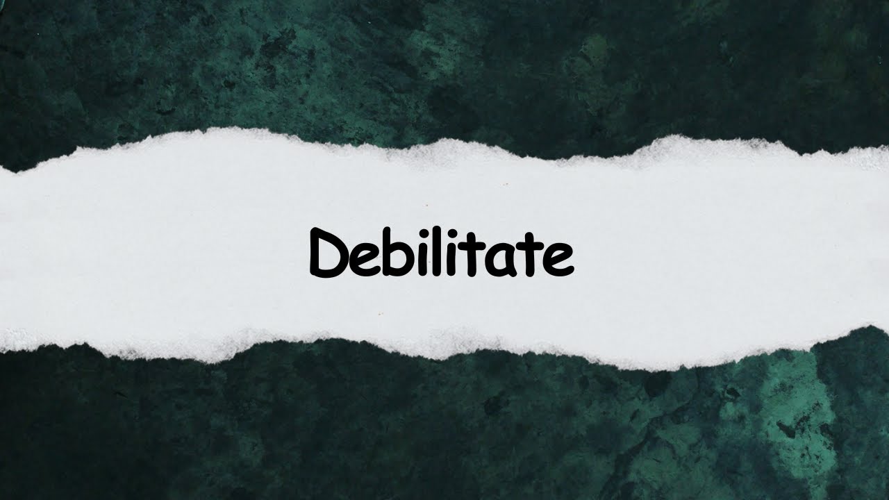 How to pronounce word "DEBILITATE" | Word Meaning | American Accent ...