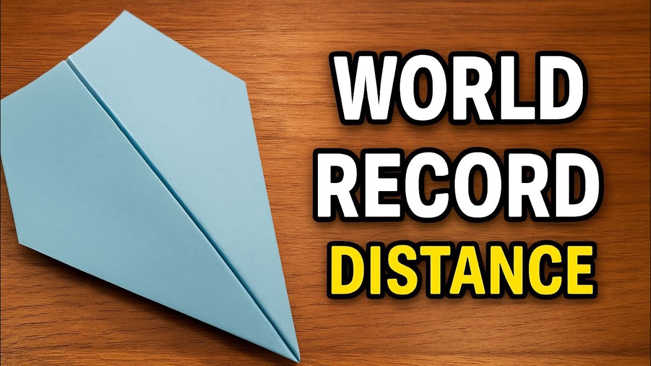 How to make the WORLD RECORD PAPER AIRPLANE for Distance | Paper Plane ...