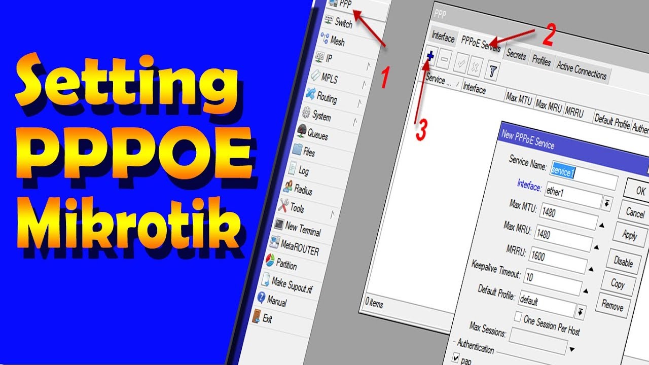 Setting PPPOE Server Mikrotik Winbox - YouTube
