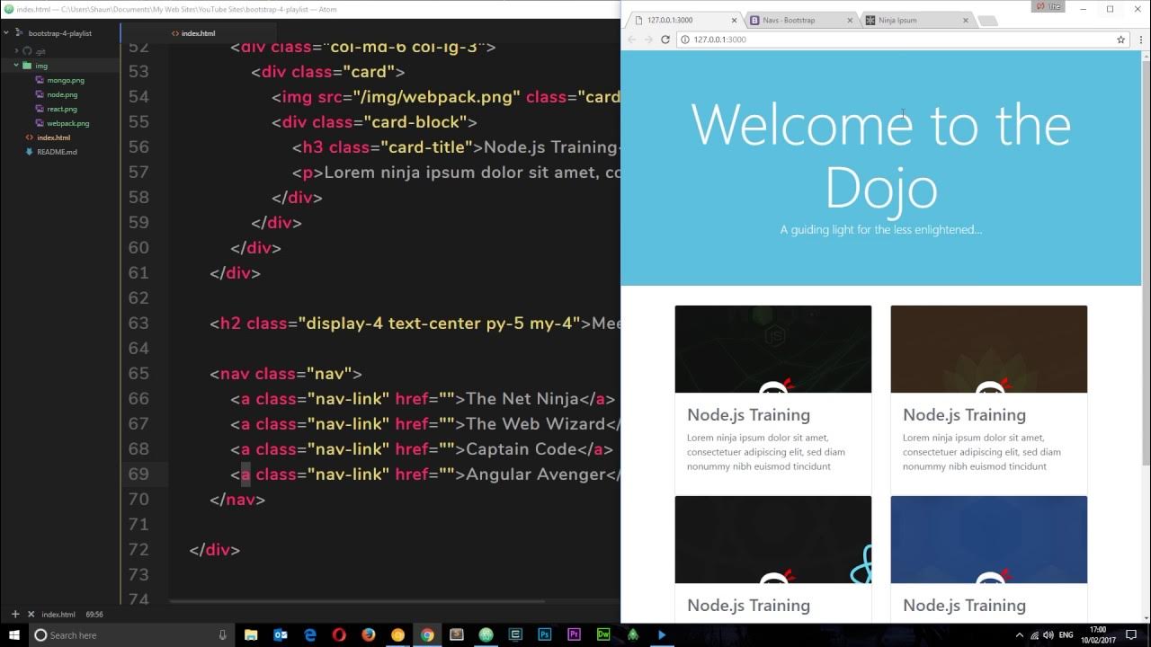 Bootstrap 4 Tutorial #10 - Bootstrap Navs - YouTube