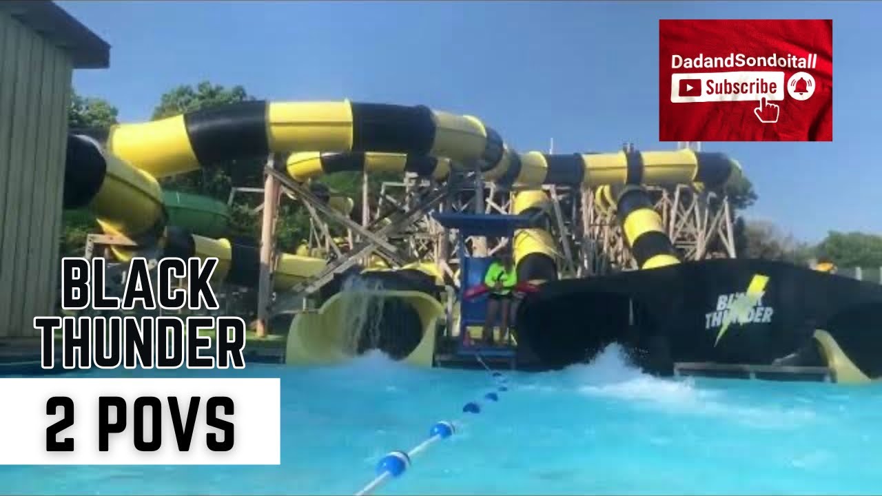 Experience the FUN of Black Thunder: One of the DARKEST Water Slides in ...