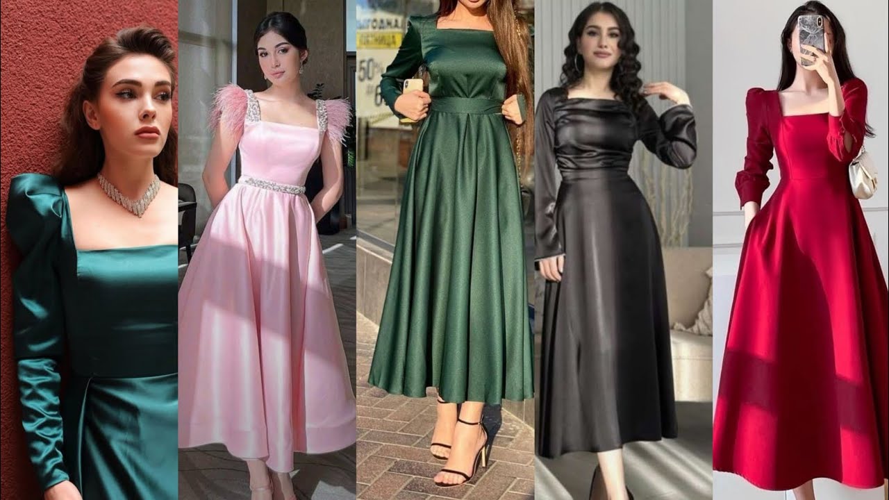 Stylish Silk Maxi Design | Beautiful and stylish plan frock design ...