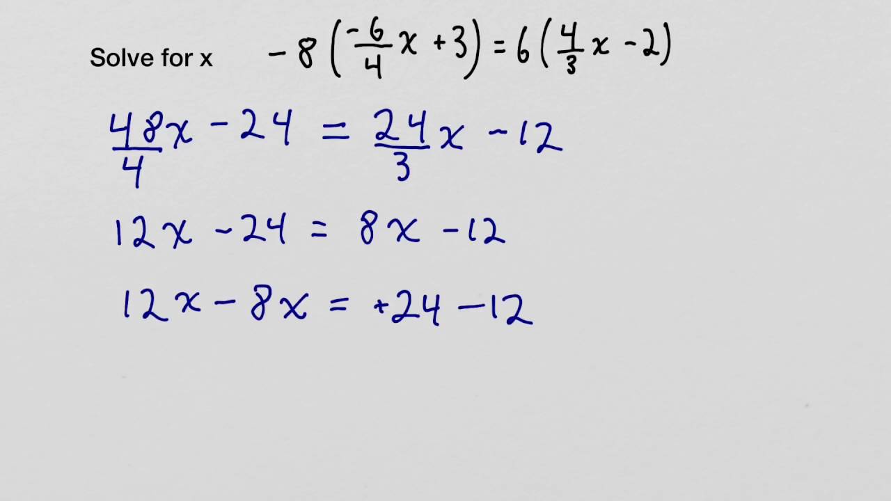 How To Solve For X 8 6 4 x 3 6 4 3 x 2 YouTube