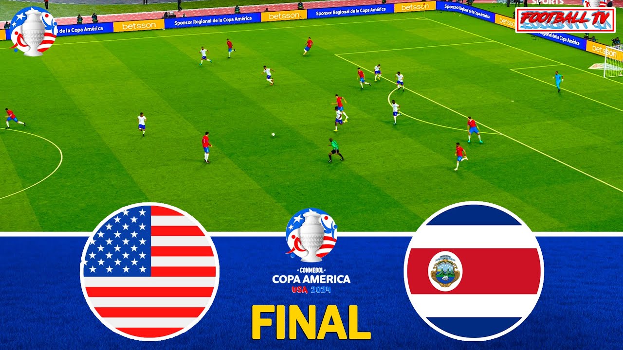 USA vs COSTA RICA | COPA AMERICA FINAL | Full Match & All Goals 2024 ...