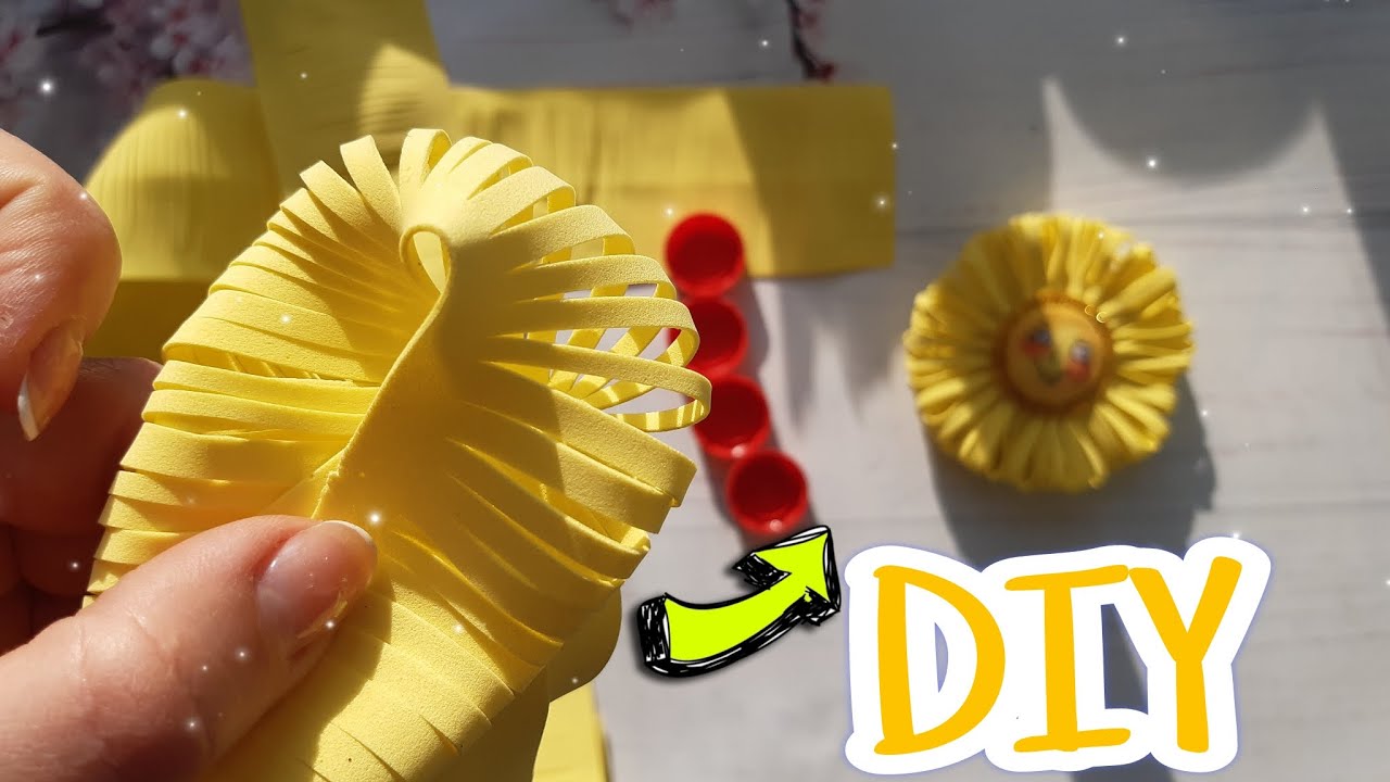 DIY| How to make Sun from bottlecap and foam sheets | Sunny craft - YouTube