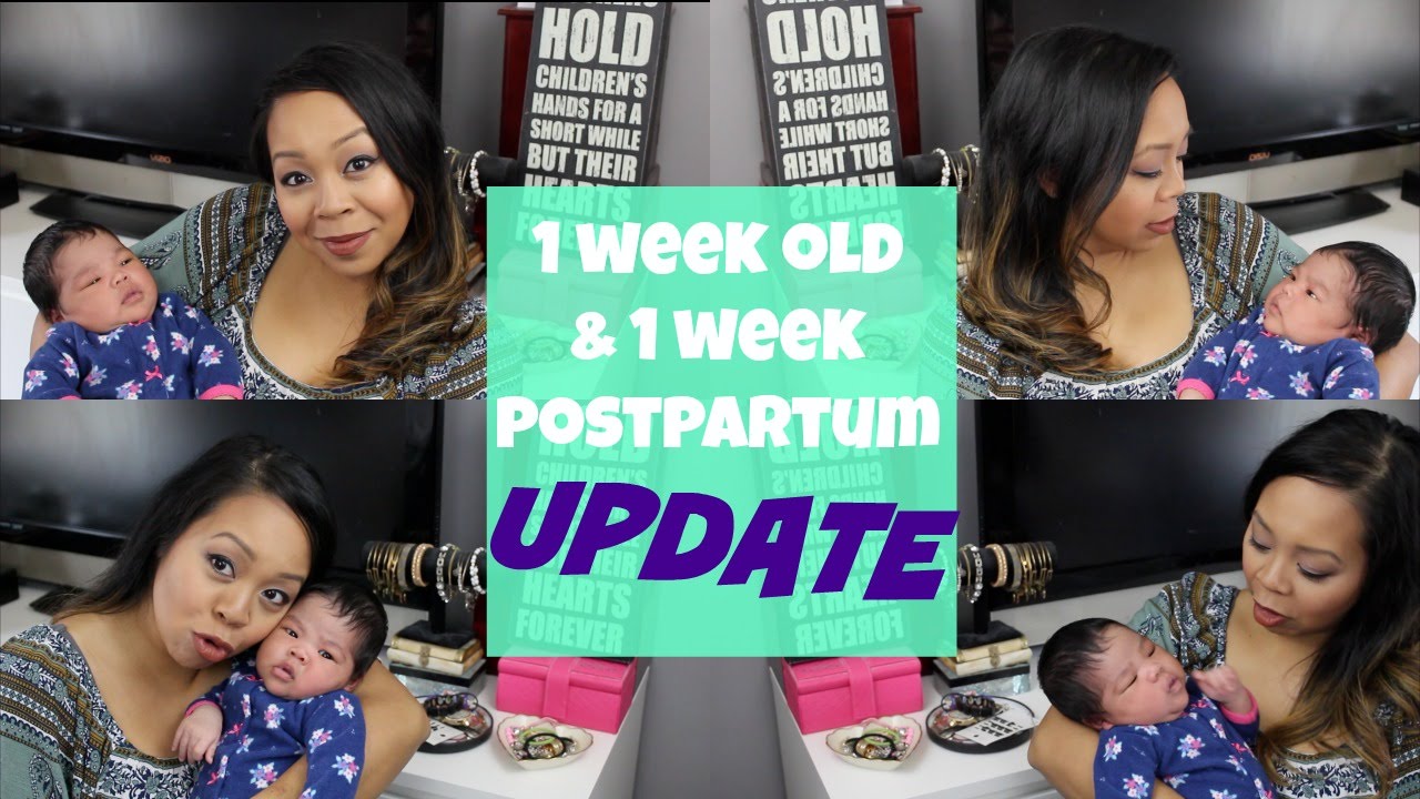 1 WEEK OLD UPDATE & 1 WEEK POSTPARTUM | BABY #4 | MommyTipsByCole - YouTube