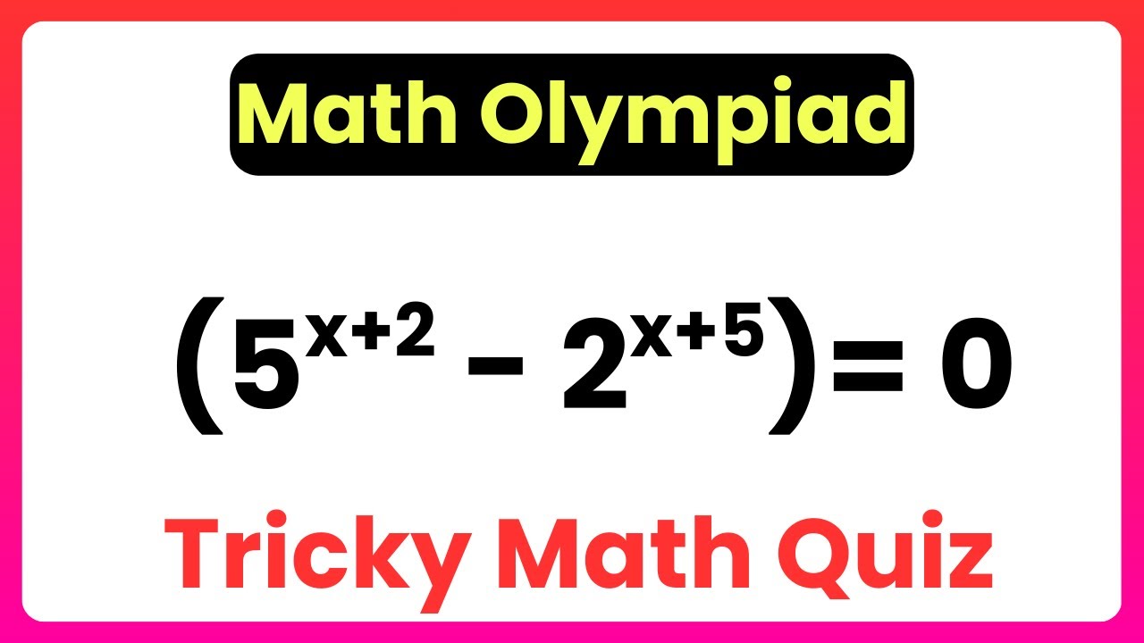 Math Olympiad Question| I solved an interesting University Algebra Exponential Problem - YouTube