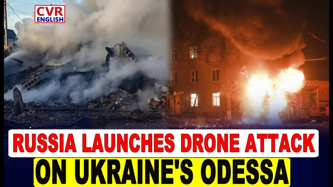 Massive Fire In Odesa After Russian Drone Strike | Ukraine Emergency ...