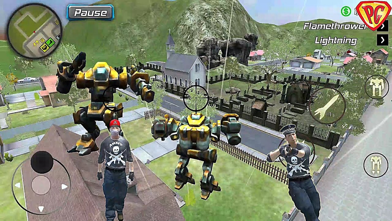 Grand Action Simulator - New York Car Gang #55 Military Robot in The ...