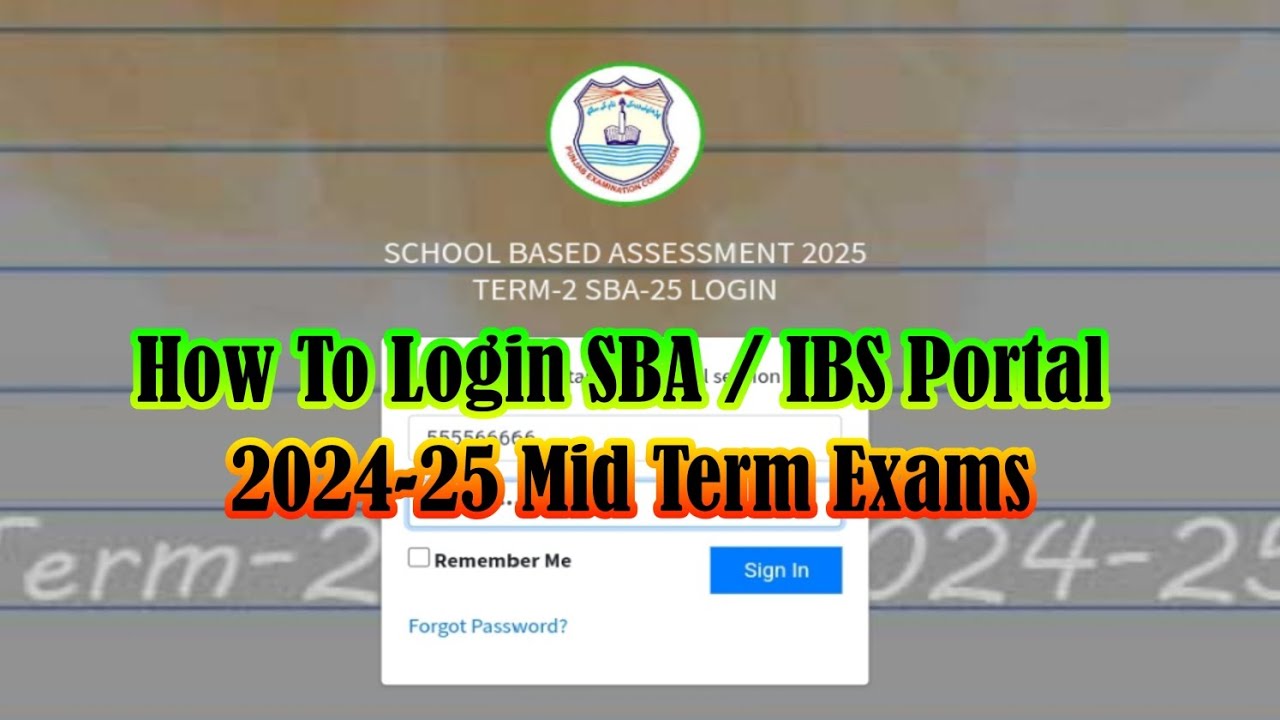 How To Login SBA Portal Mid Term Exams 2024-25 | IBS Portal - YouTube
