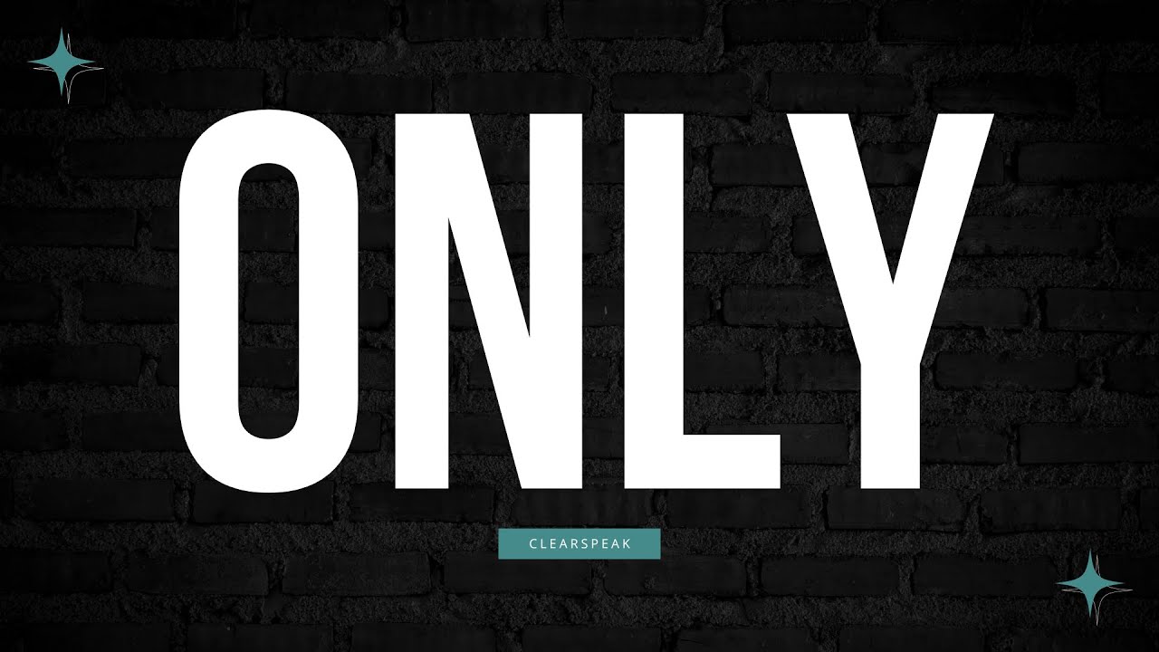 How to Pronounce Only in English - YouTube