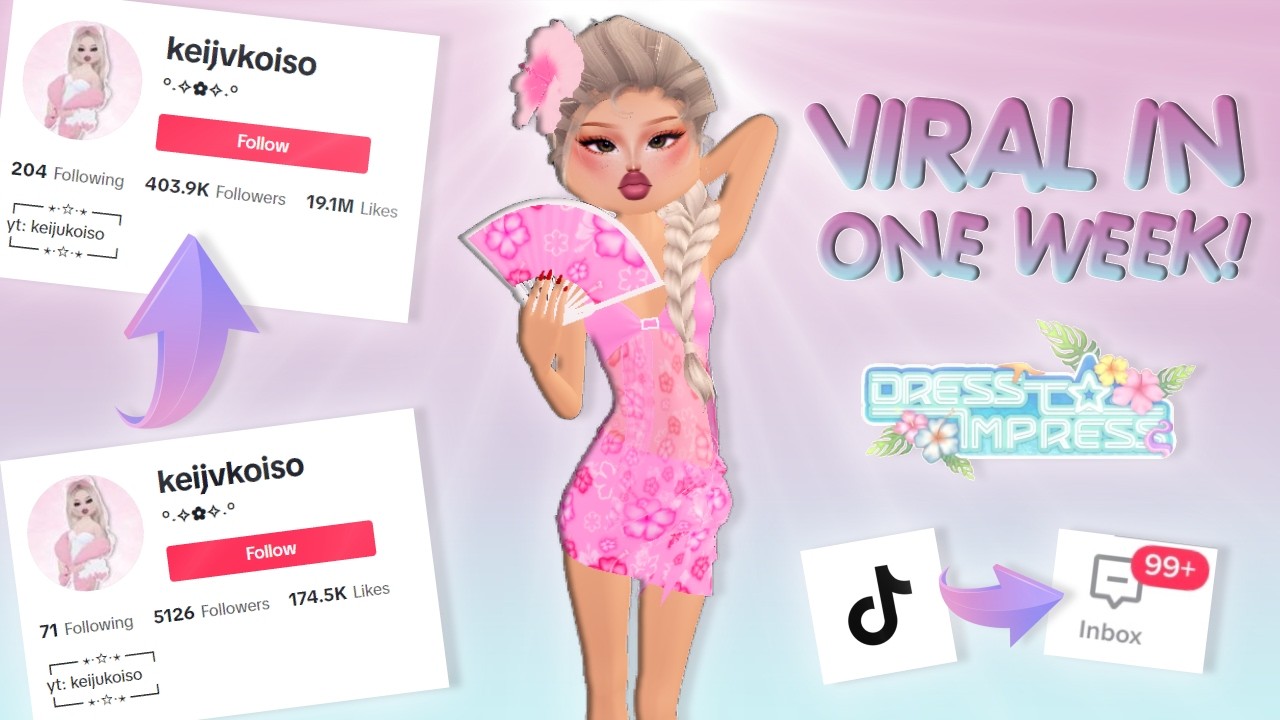 How to get VIRAL on TIKTOK as a DTI CREATOR in 2024 *one week* | roblox ...