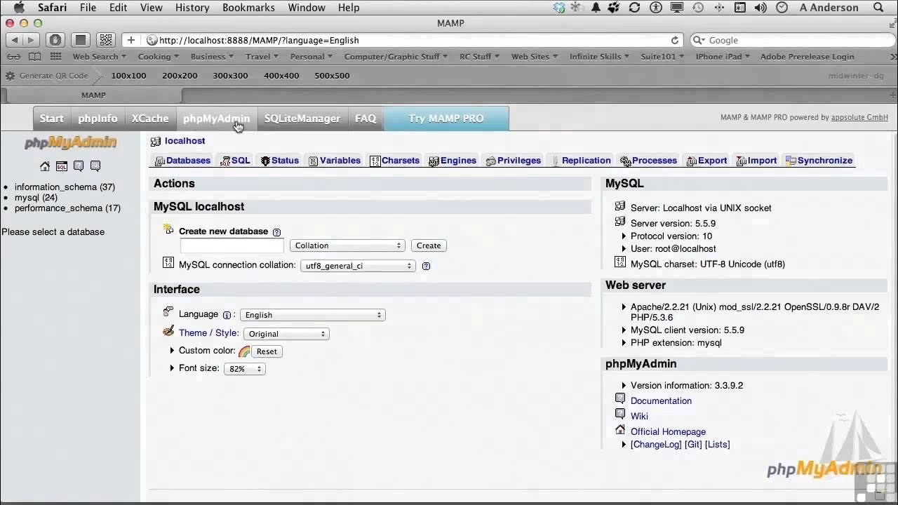 PHP and MySQL Tutorial | Installing MAMP On The Mac - YouTube