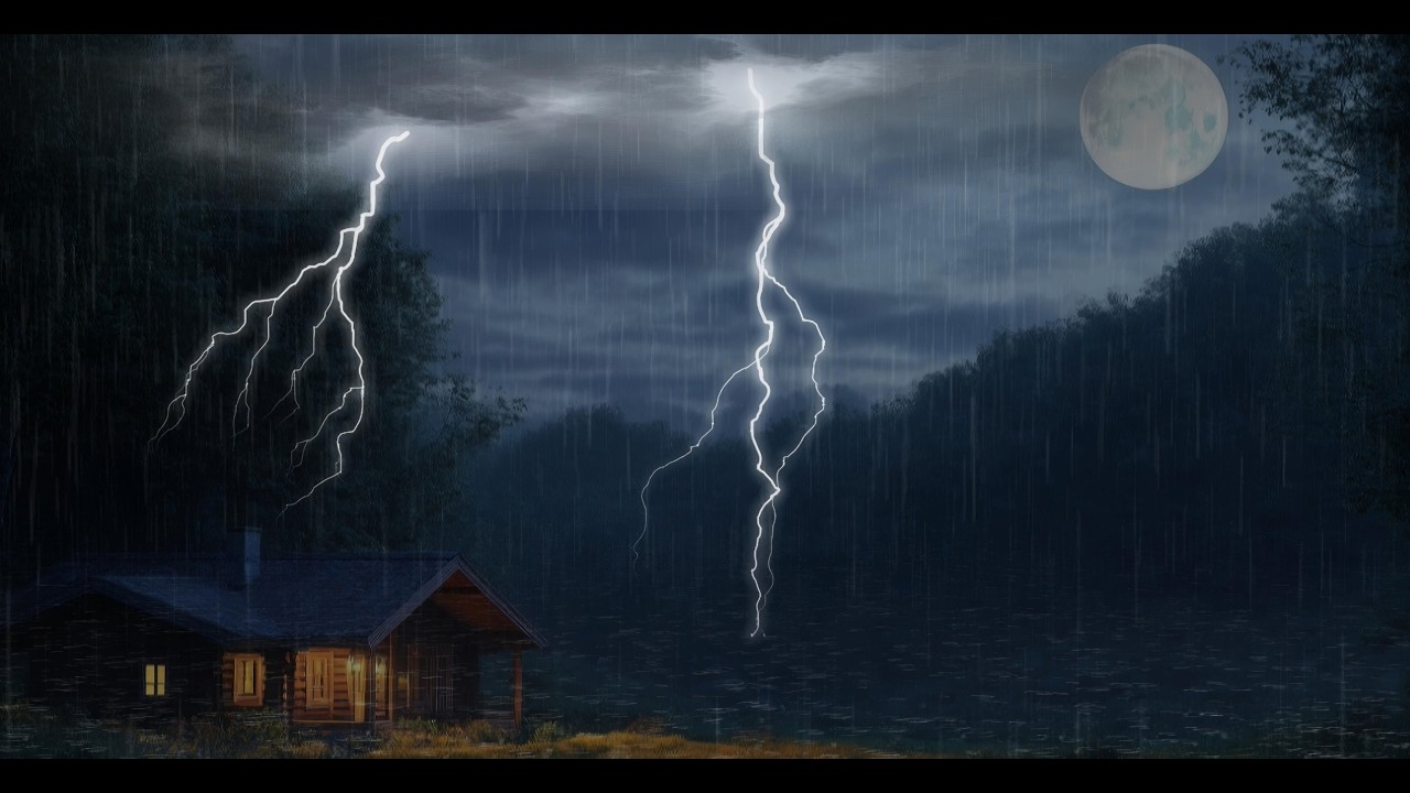 Terrible Stormy Night to Sleep Instantly | Intense Thunder and Heavy ...