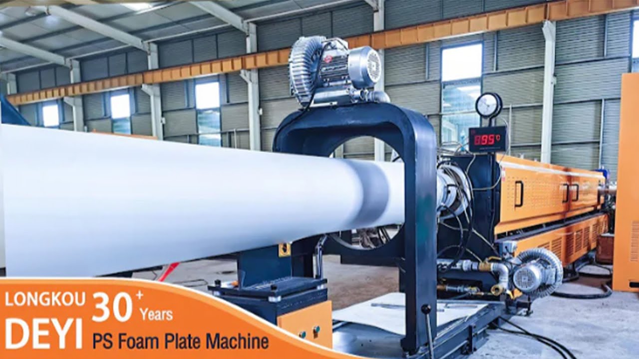 PS foam sheet extrusion line/ PS foam sheet roll extruder machine - YouTube