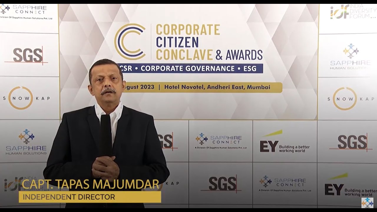 Capt Tapas Majumdar, Independent Director at CCC 2023, Mumbai - YouTube