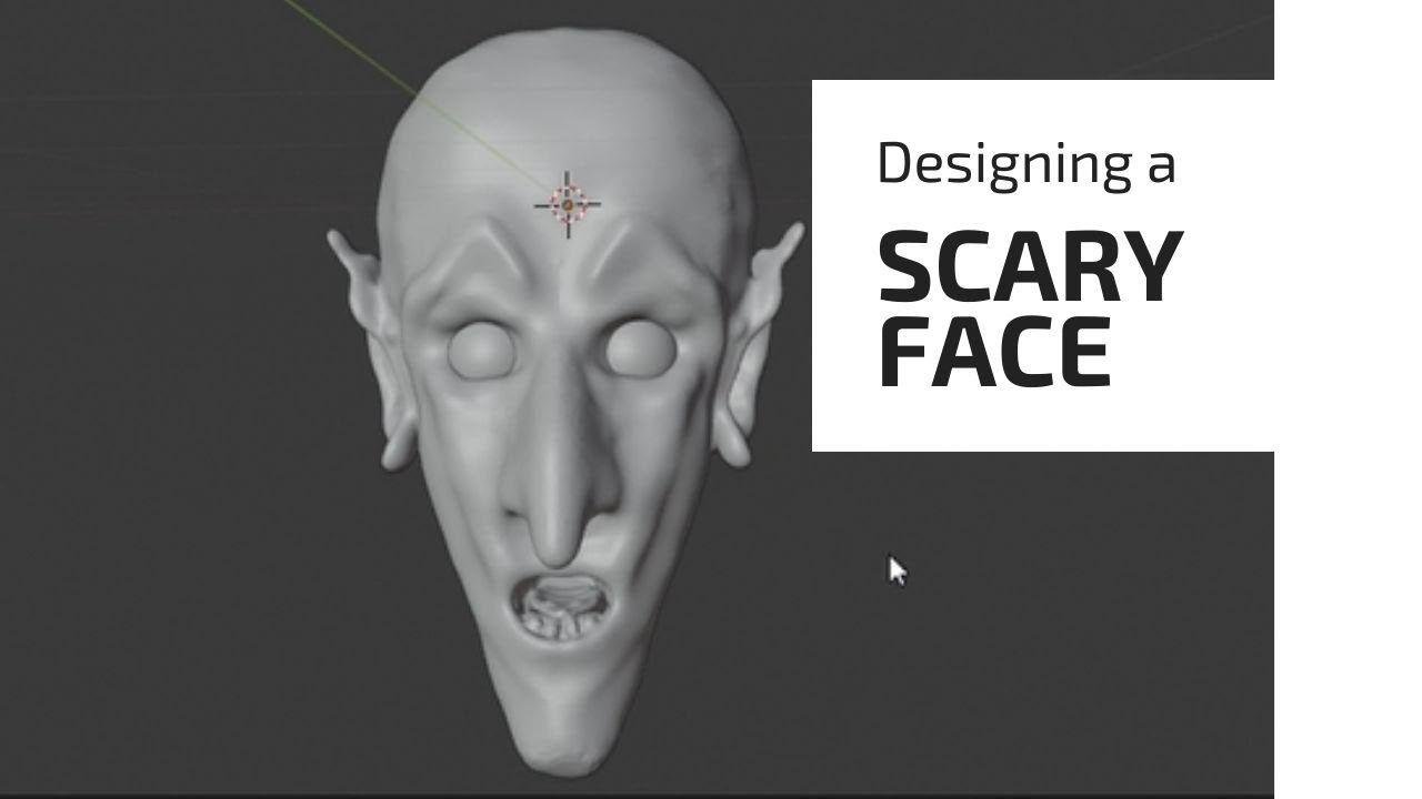 how to design scary faces on blender - YouTube