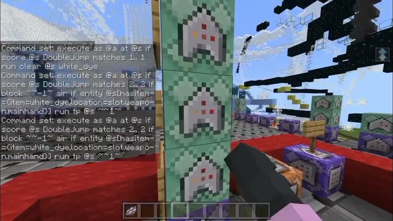 How to make Double Jump with commands in minecraft bedrock - YouTube