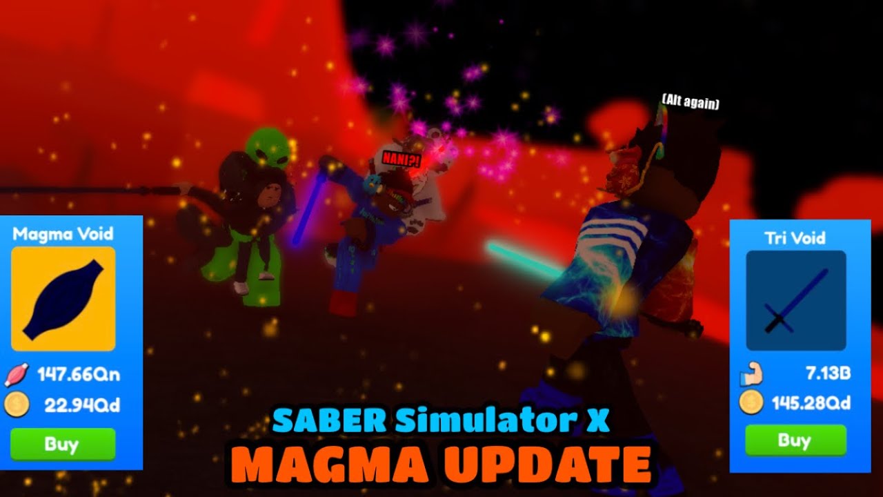 Roblox SABER Simulator X 🔥MAGMA UPDATE🔥 - YouTube