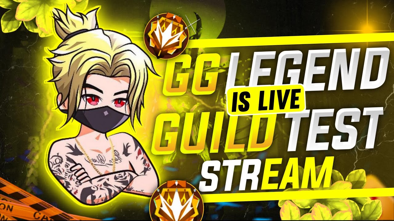 FREE FIRE LIVE👻GARENA FREE FIRE💀GUILD TEST LIVE !! GG LEGEND#freefire # ...